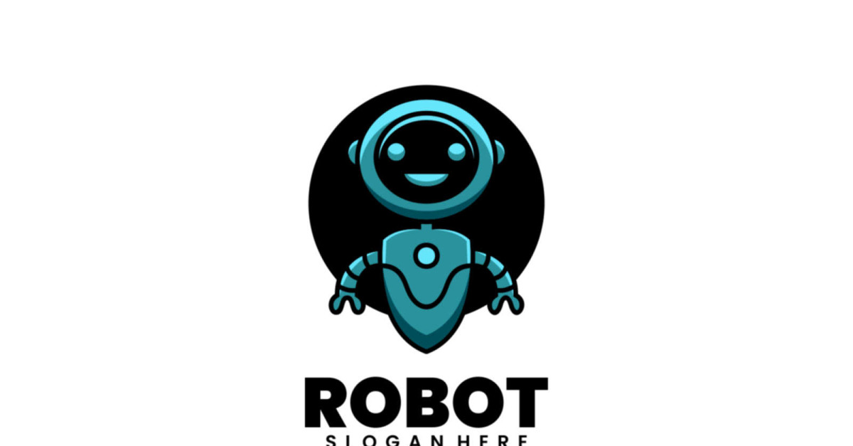 Robot Simple Mascot Logo Style #319745 - TemplateMonster