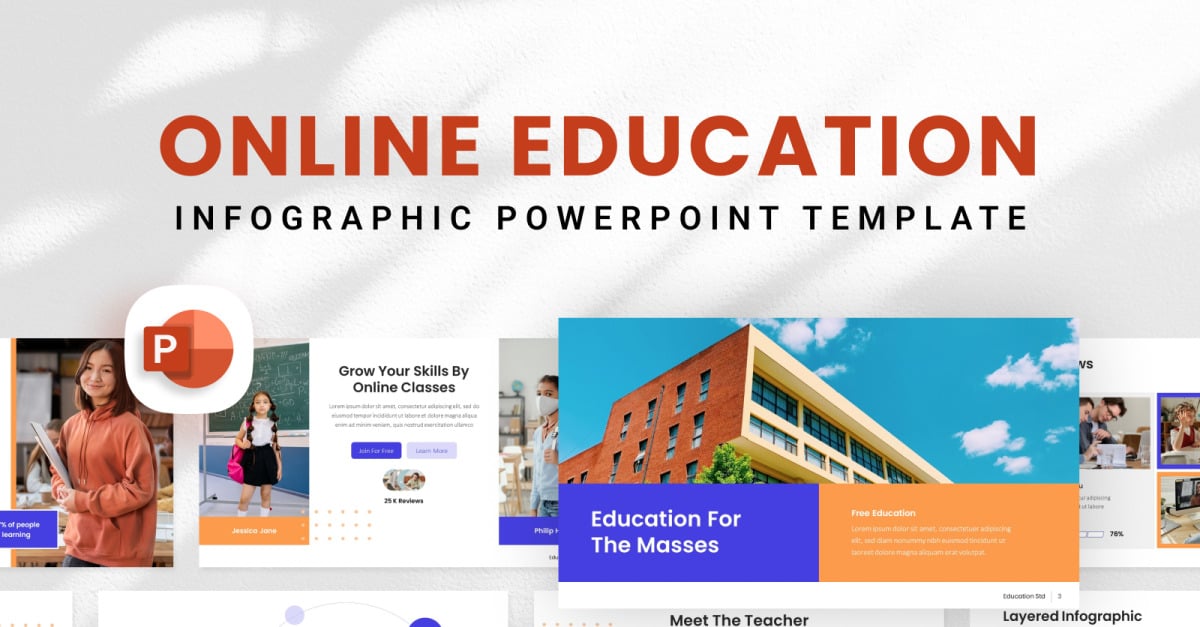 Online Education Presentation Template - TemplateMonster