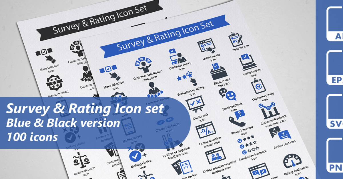 Survey And Rating Icon Set #319867 - TemplateMonster