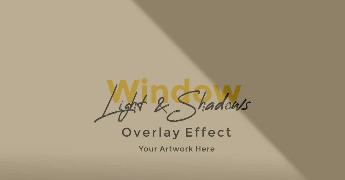 Window Sunlight Shadow Overlay Effect Mockup 257