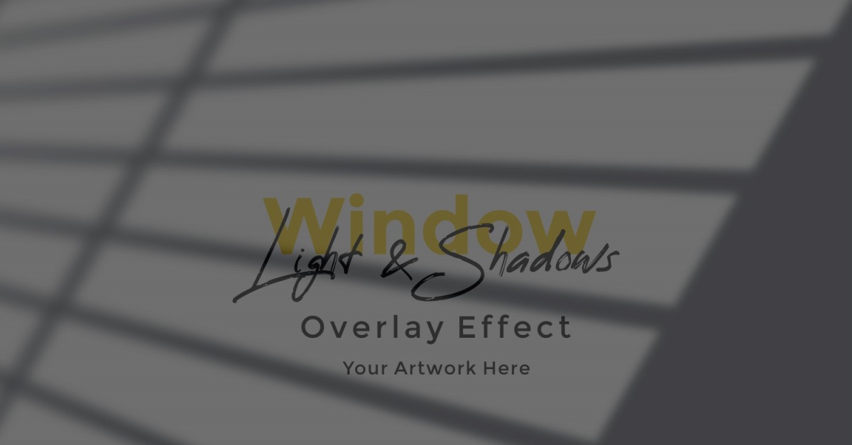 Window Sunlight Shadow Overlay Effect Mockup 282