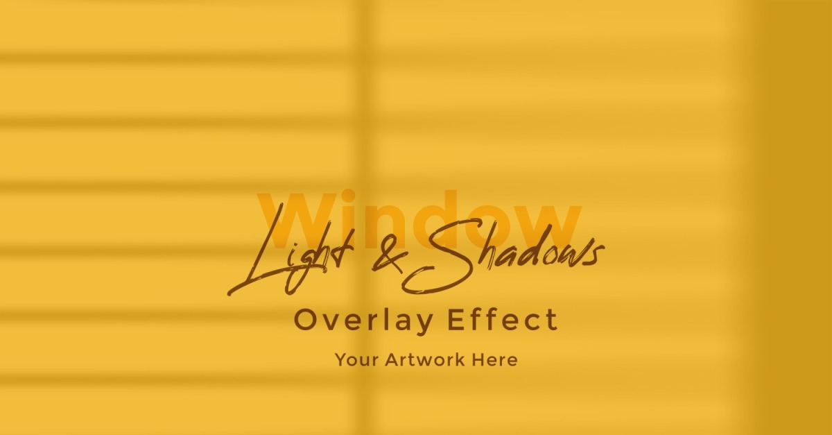 Window Sunlight Shadow Overlay Effect Mockup 284
