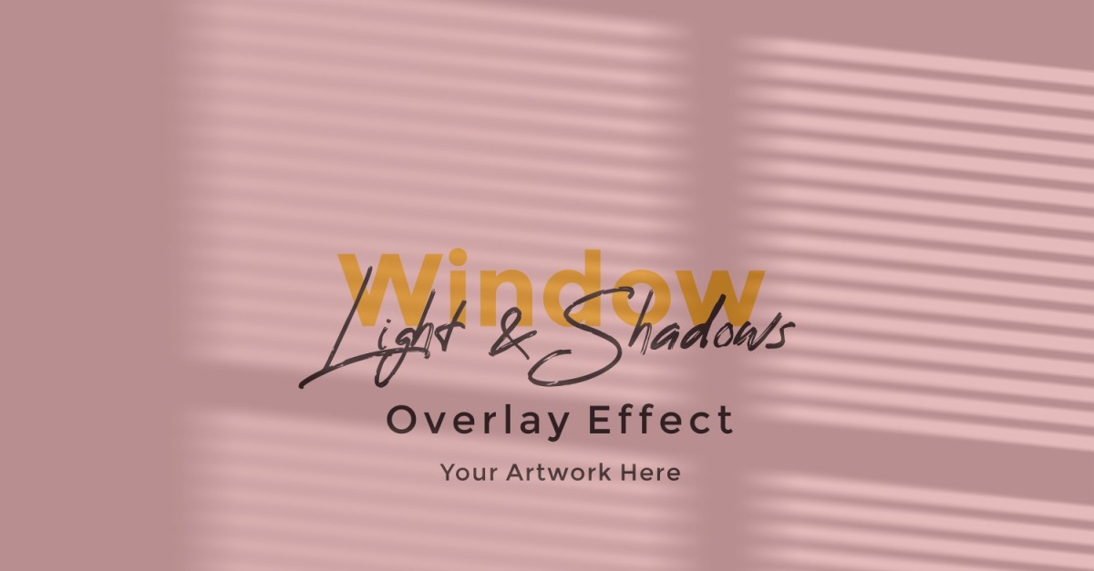Window Sunlight Shadow Overlay Effect Mockup 319