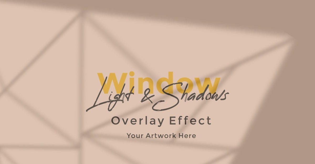 Window Sunlight Shadow Overlay Effect Mockup 310