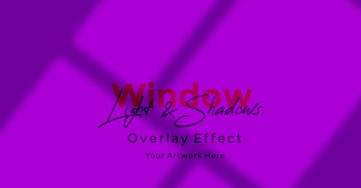 Window Sunlight Shadow Overlay Effect Mockup 496