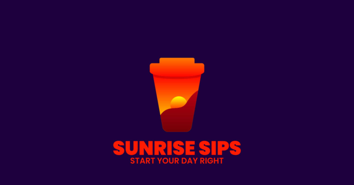 Sunrise Sips Gradient Logo #320388 - TemplateMonster