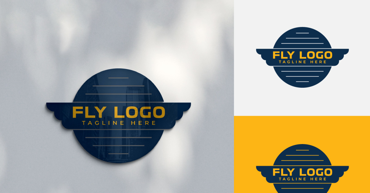 Fly Wings Circle Logo Design Template - TemplateMonster