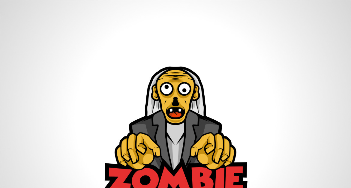 Zombie Professor Mascot Logo #320659 - TemplateMonster