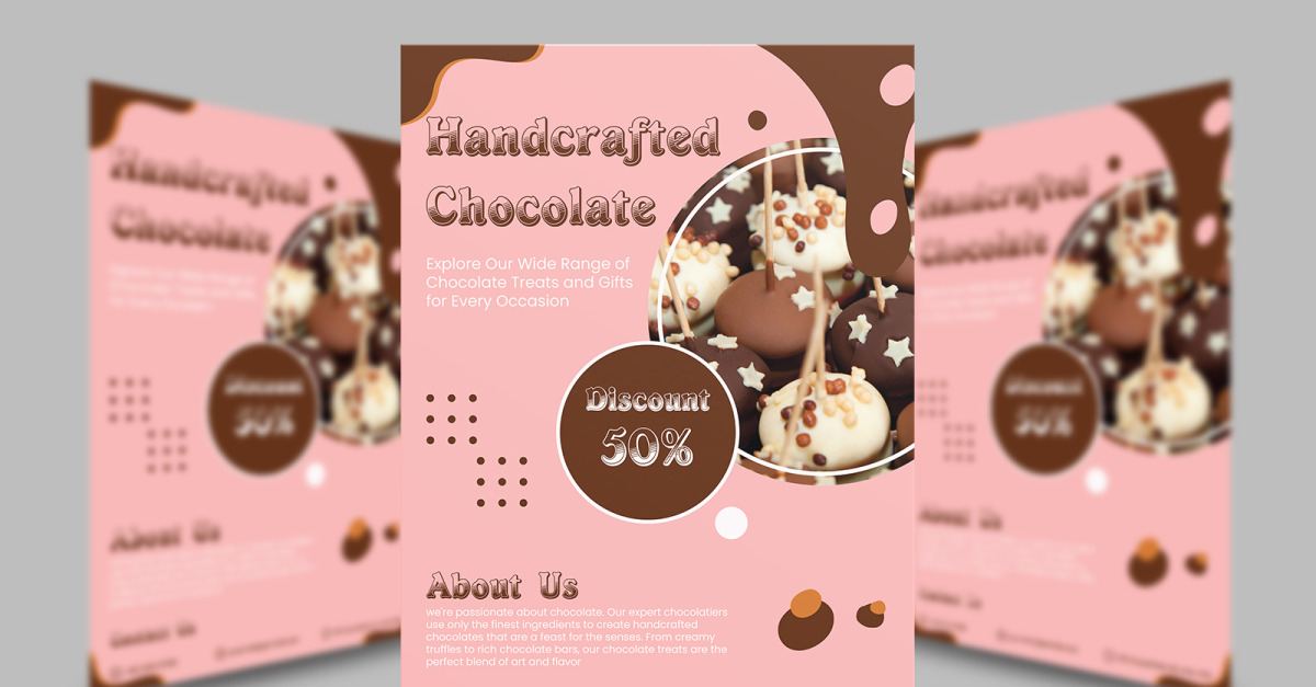 Chocolade Winkel Flyer Sjabloon #320740 - TemplateMonster