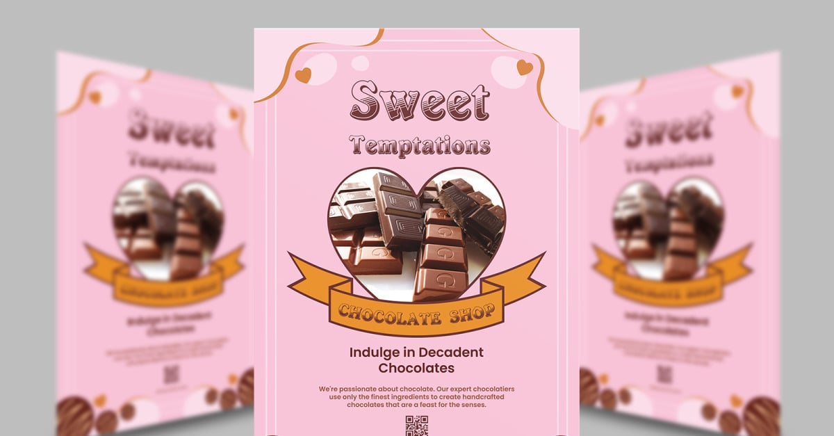 Chocolate Shop Flyer Template 2 #320745 - TemplateMonster