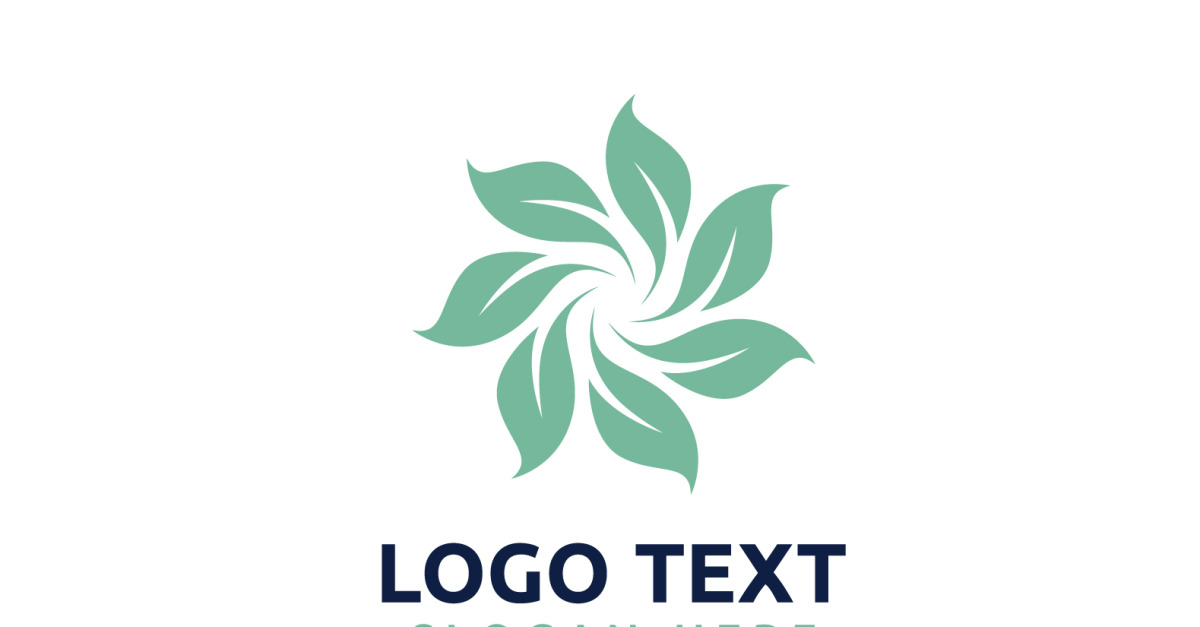 Leaf Circle flower logo symbol or design your logo Brand v10