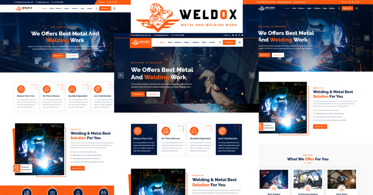 Weldox - Modèle HTML5 de soudage et de métallurgie