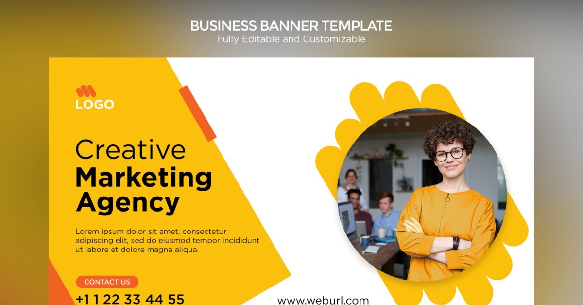 Creative Marketing Agency Business Banner Design Template 06