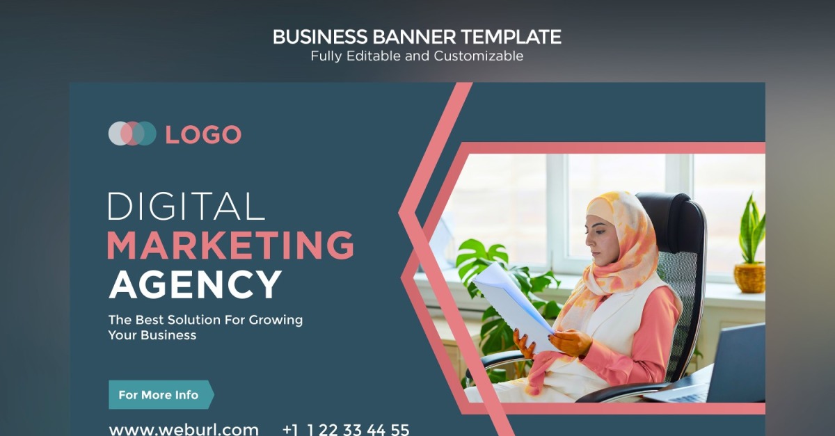 Creative Marketing Agency Business Banner Design Template