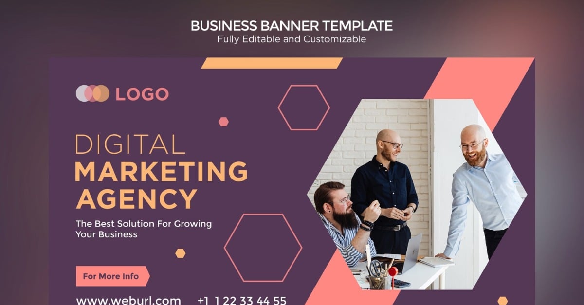 Creative Marketing Agency Business Banner Design Template