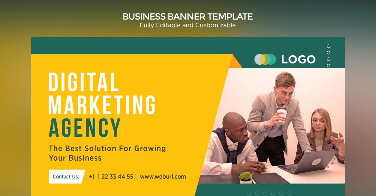 Digital Marketing Agency Business Banner Design Template.