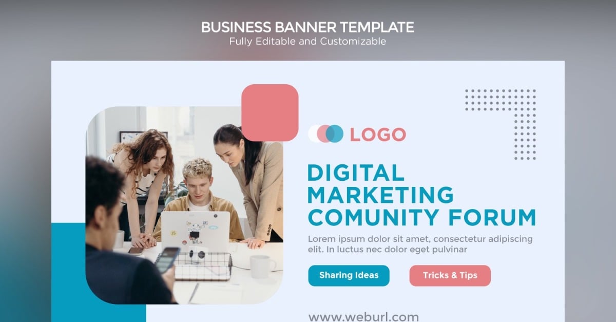 Digital Marketing Community Forum Business Banner Design Template