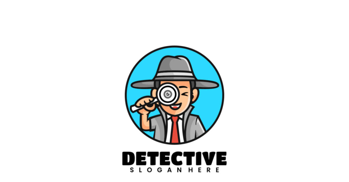 Detective Mascot Cartoon Logo #321332 - TemplateMonster
