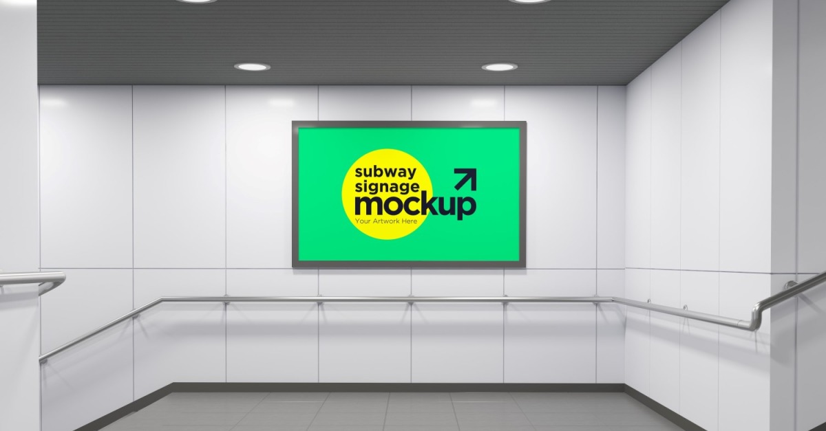 Subway Signage Horizontal Mockup 25 #321396 - TemplateMonster