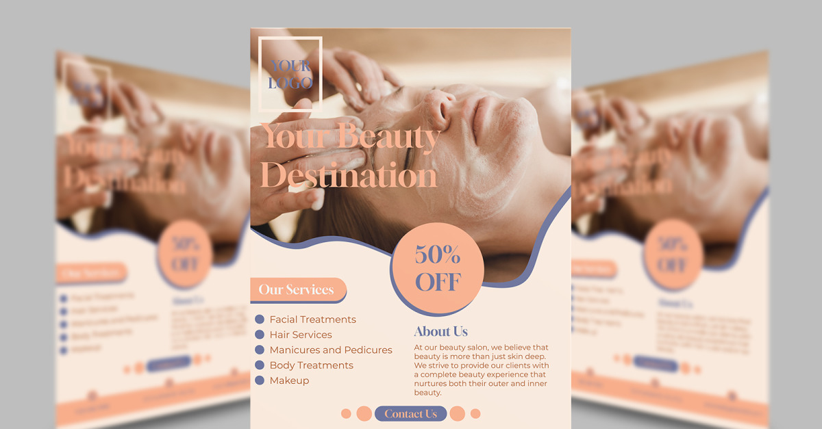 Treatment Facial Flyer Template 1 #321356 - TemplateMonster