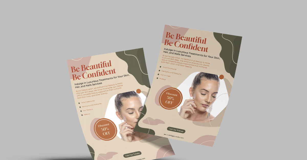 Treatment Facial Flyer Template #321355 - TemplateMonster