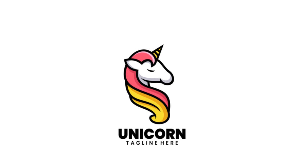 Unicorn Simple Mascot Logo Design #321340 - TemplateMonster