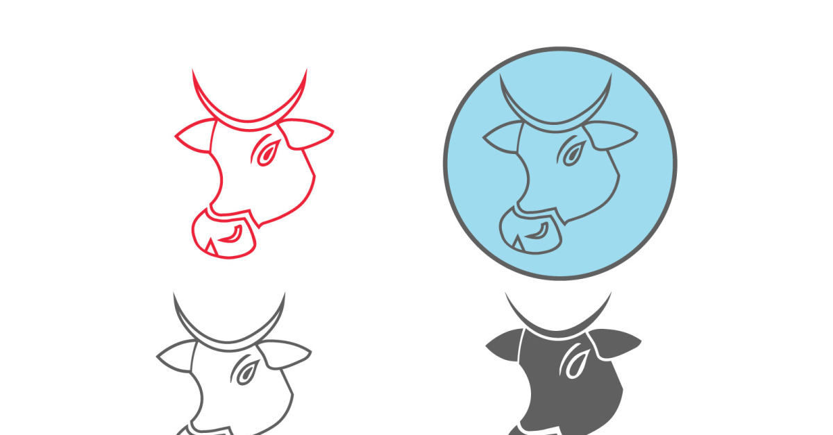 Modelo de logotipo de vaca moderno e exclusivo