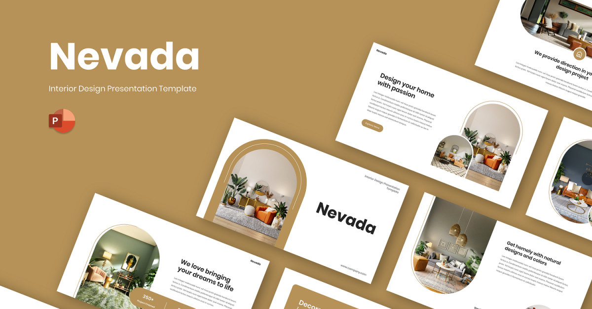 Nevada - PowerPoint de design de interiores - TemplateMonster