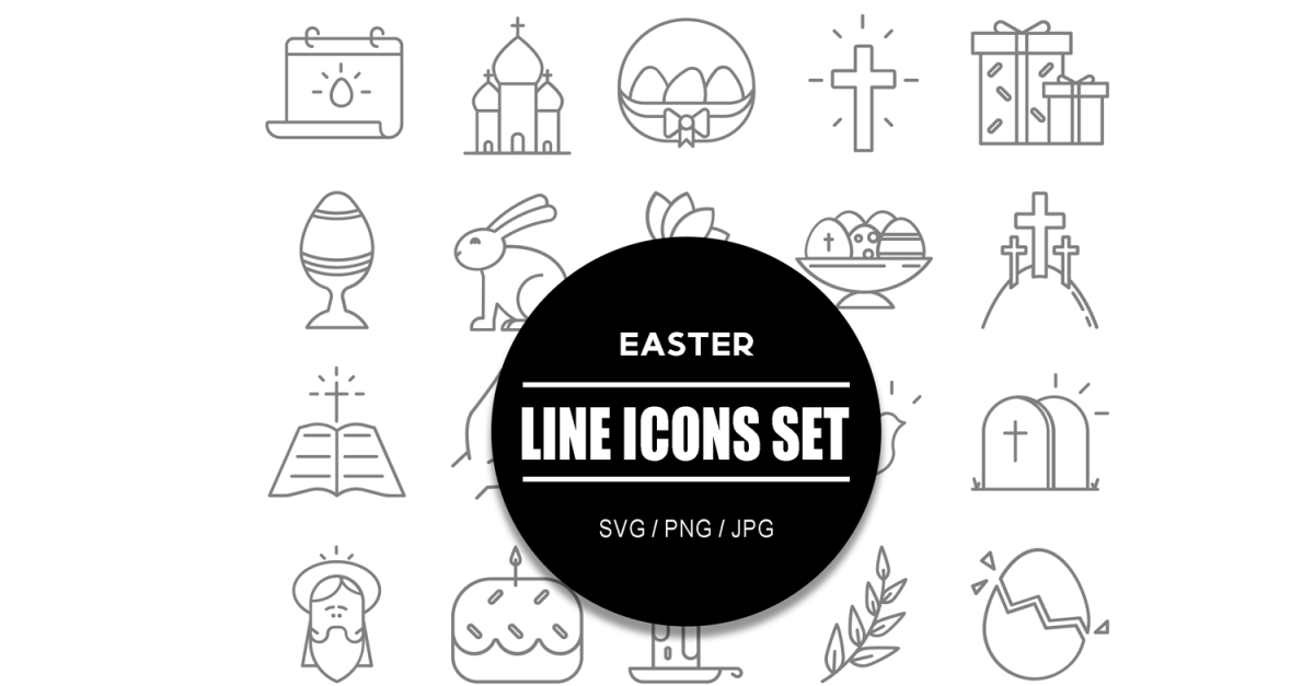 Easter Icon Set Easter Icons Pack #321508 - TemplateMonster