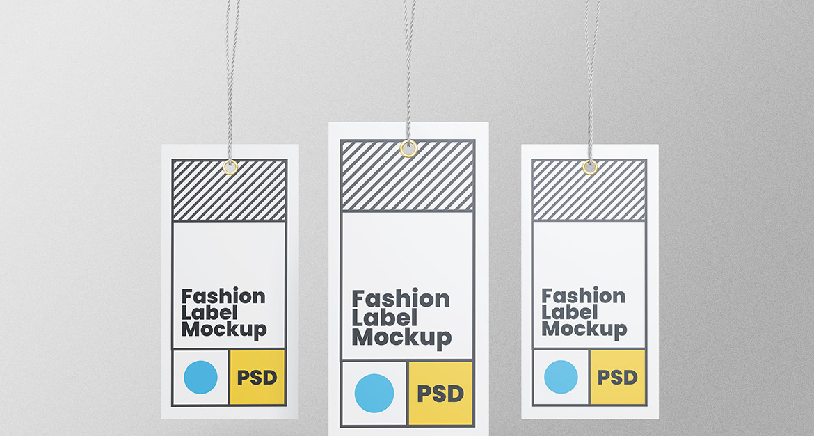 Etichetta Tag Mockup PSD Design Template Vol 12