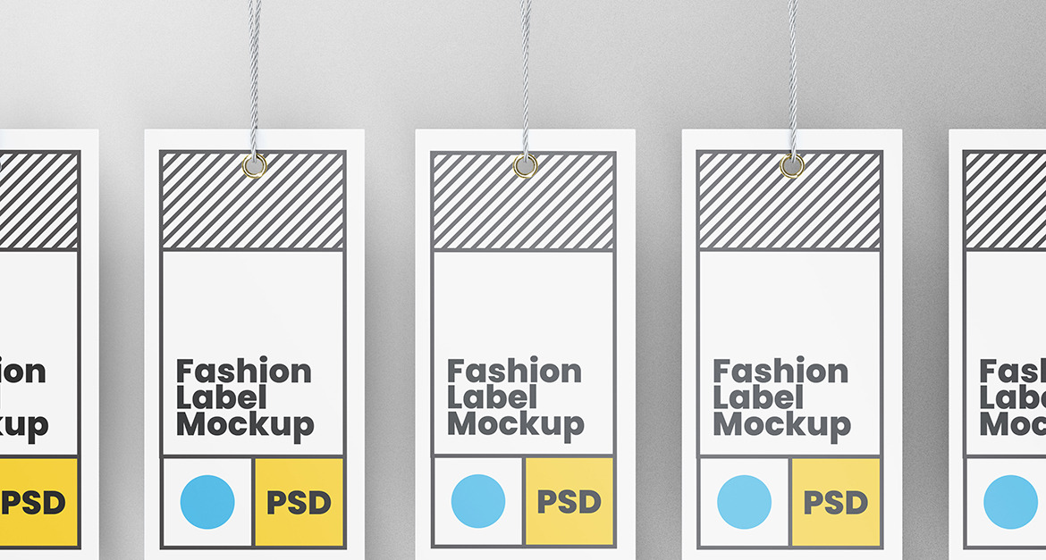 Etichetta Tag Mockup PSD Design Template Vol 15