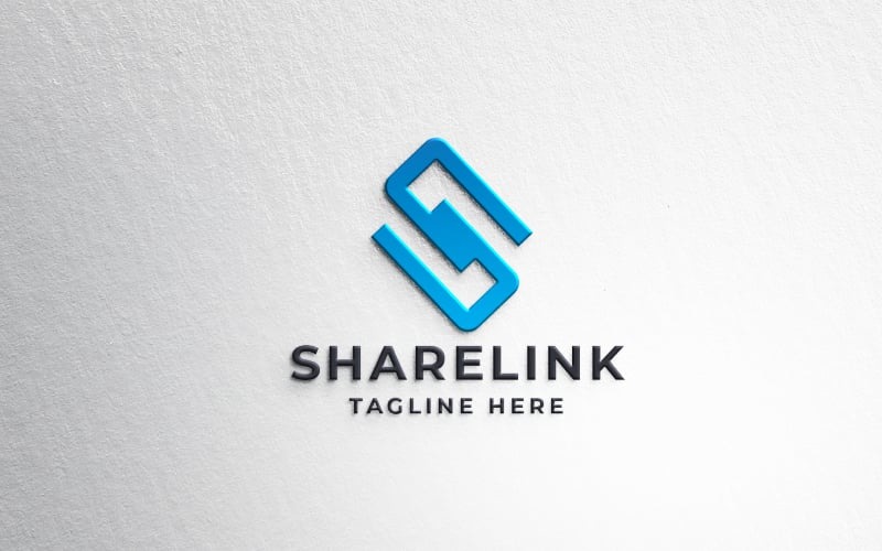 Modèle de logo de lien de partage Pro - TemplateMonster