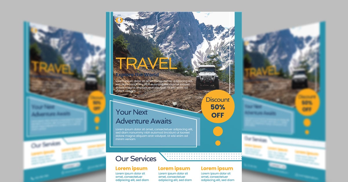Travel Adventure Flyer Template 1 #321693 - TemplateMonster