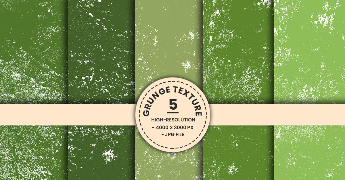 Green watercolor background with grunge texture digital paper