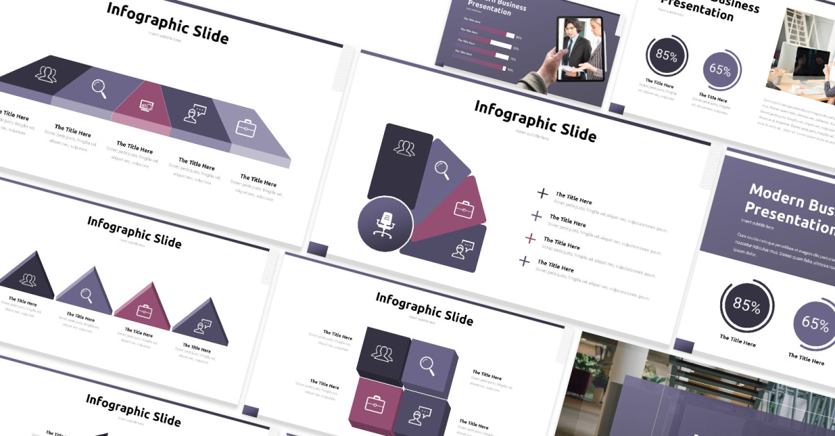 Plantilla de PowerPoint de negocios modernos de Noveraz
