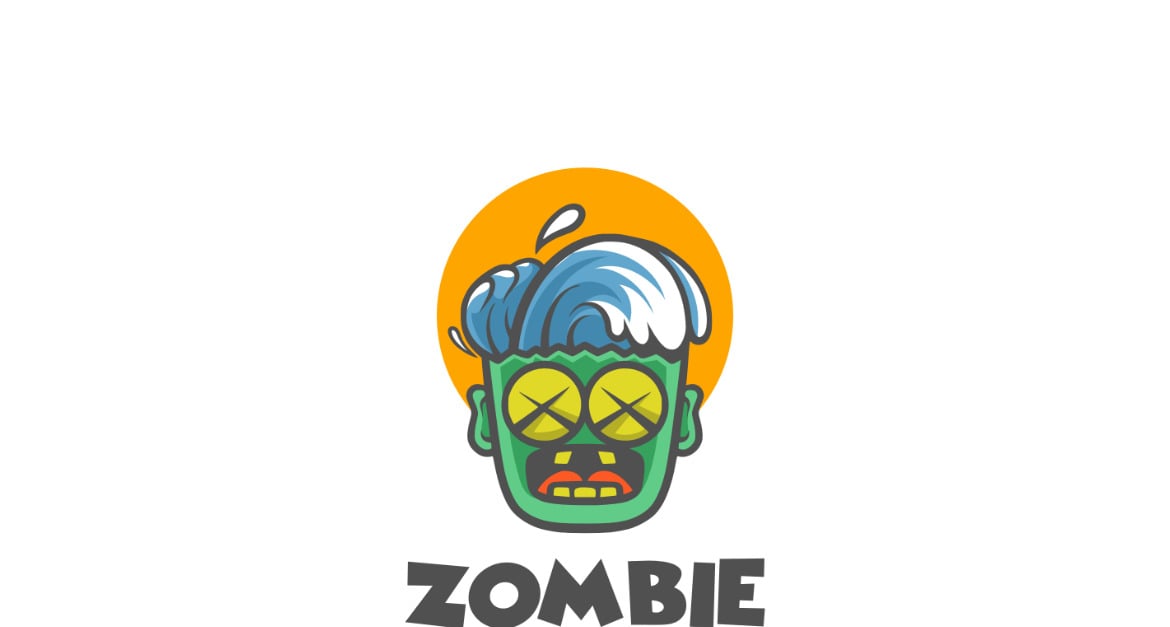 Zombie Wave Cartoon Logo Template #321879 - TemplateMonster