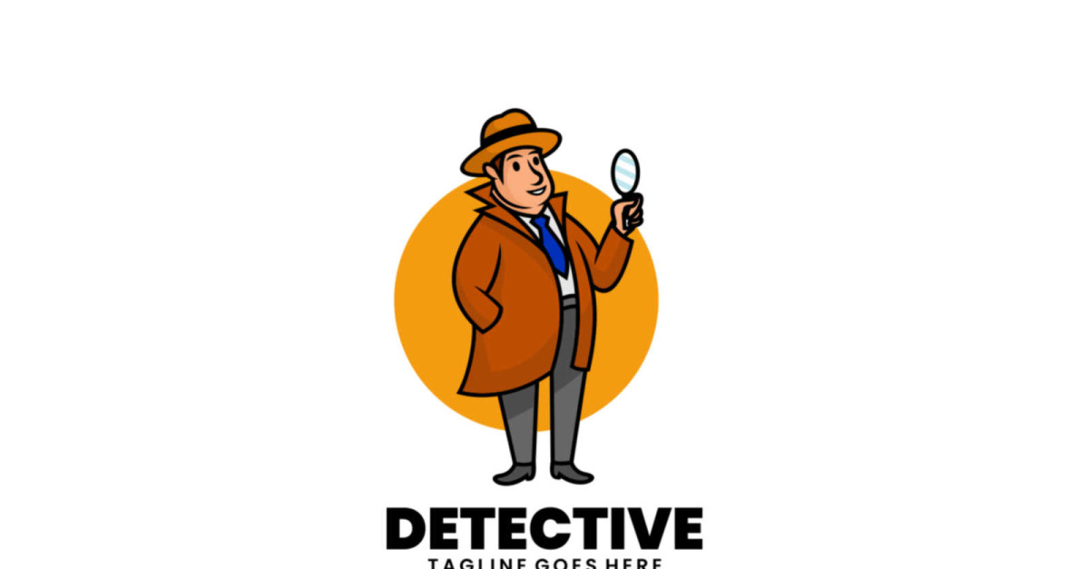 Detective Mascot Cartoon Logo Style #321914 - TemplateMonster