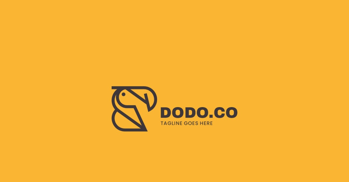 Dodo Line Art Logo Template #321915 - TemplateMonster