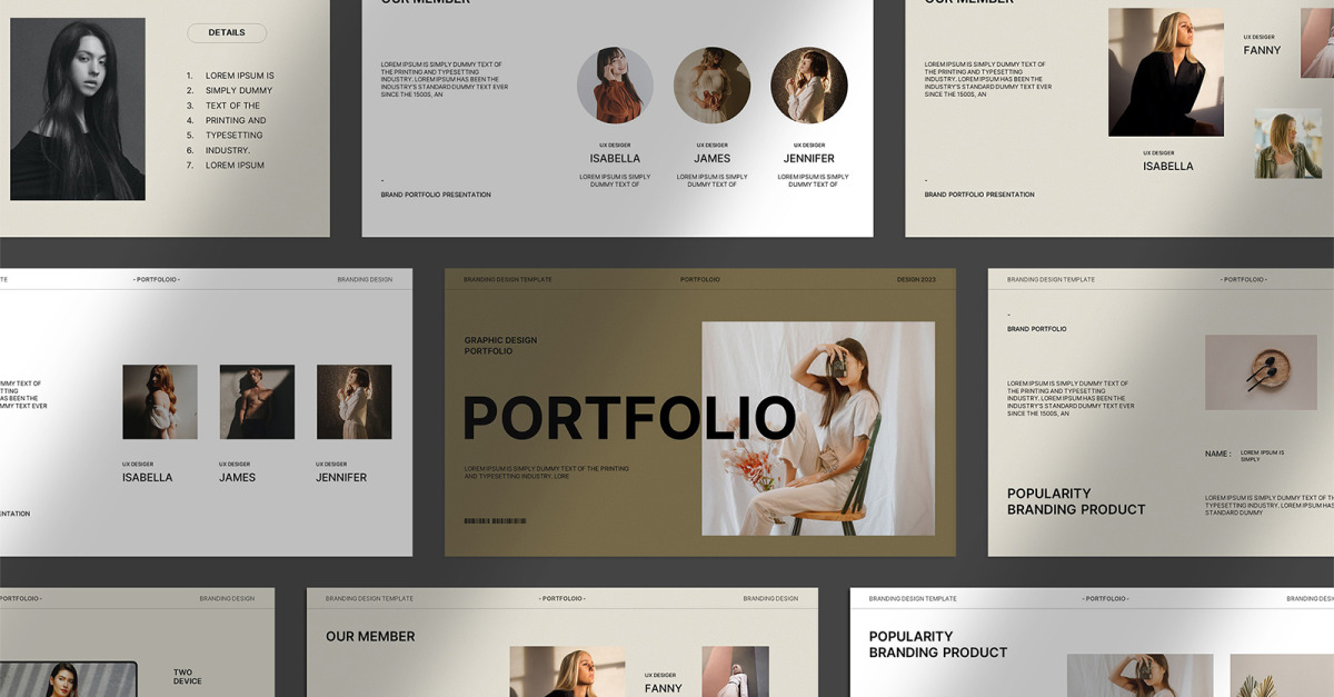 Modello di presentazione del portfolio pulito