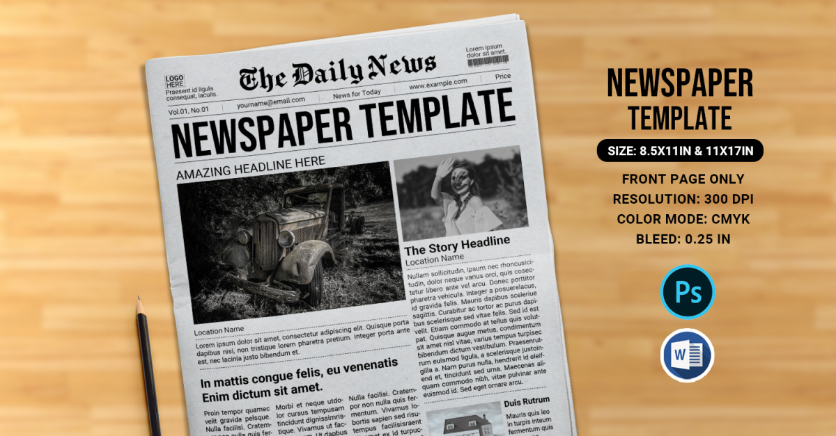 Modelo De Artigo De Jornal Para Microsoft Word Modelos Gratuitos De