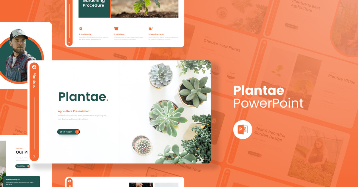 Plantae - Agriculture PowerPoint Template - TemplateMonster