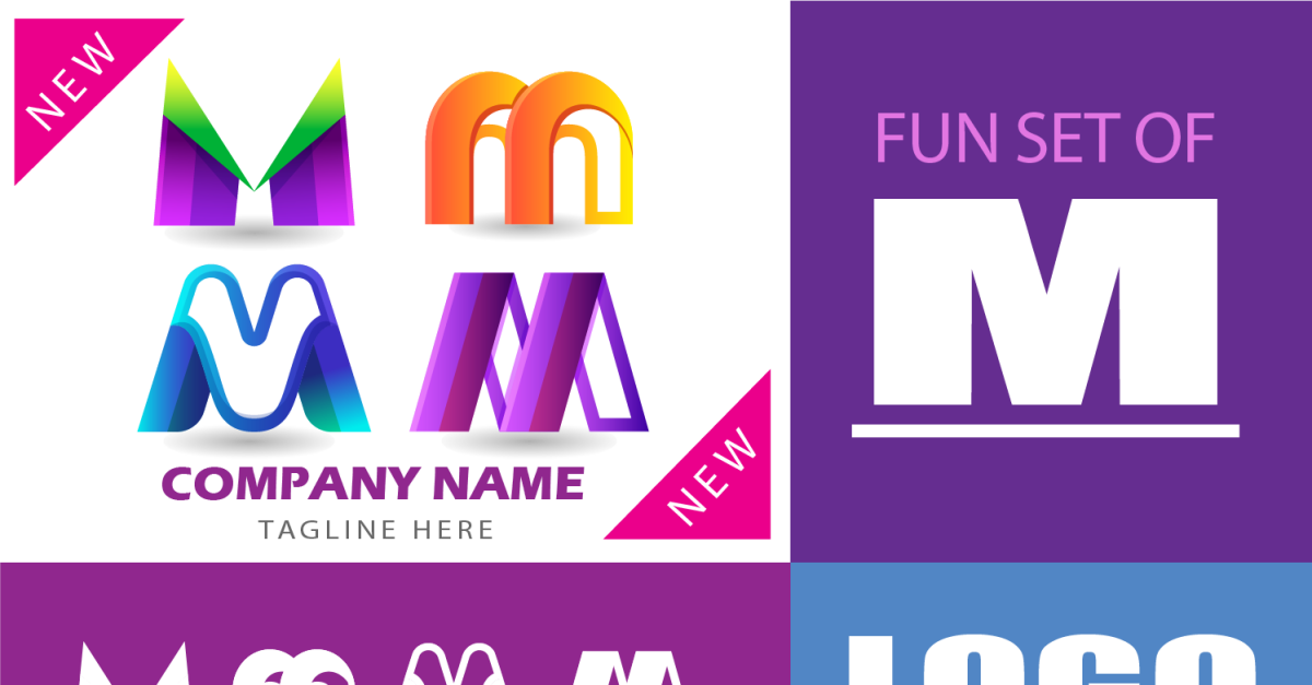Professional M Color Logo Template #322205 - TemplateMonster