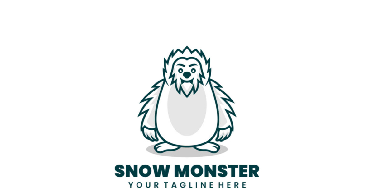 Snow Monster Cartoon Logo #322363 - TemplateMonster
