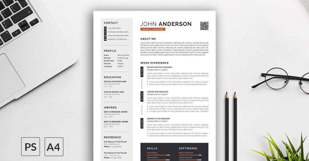 Modern & Professional Editable Resume Template