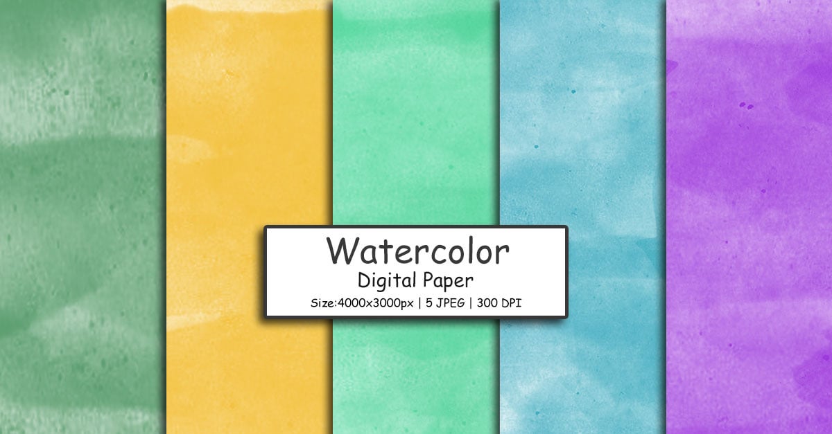 Watercolor art background, digital paper, watercolor texture