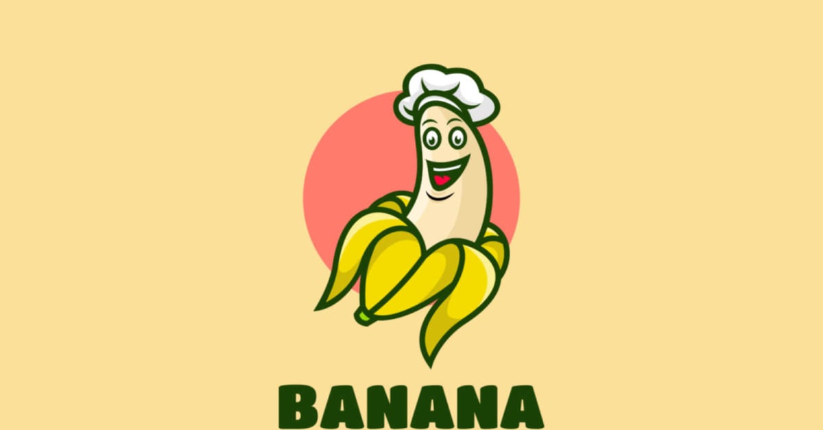 Banana Mascot Cartoon Logo Design #322560 - TemplateMonster