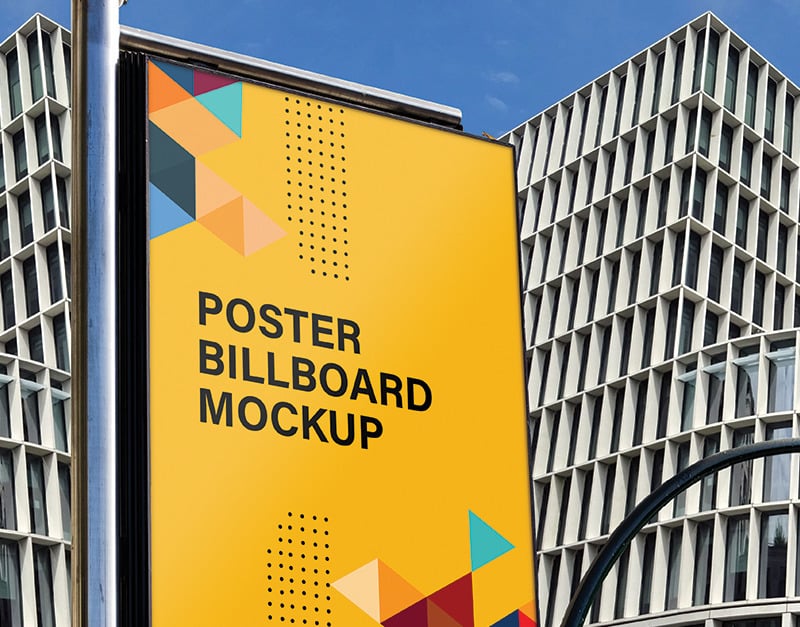 Creative-Poster-Board billboard Mockup - TemplateMonster