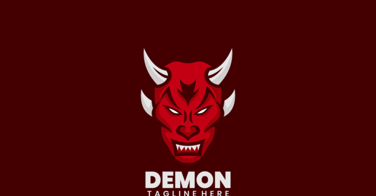 Demon Simple Mascot Logo Design #322562 - TemplateMonster
