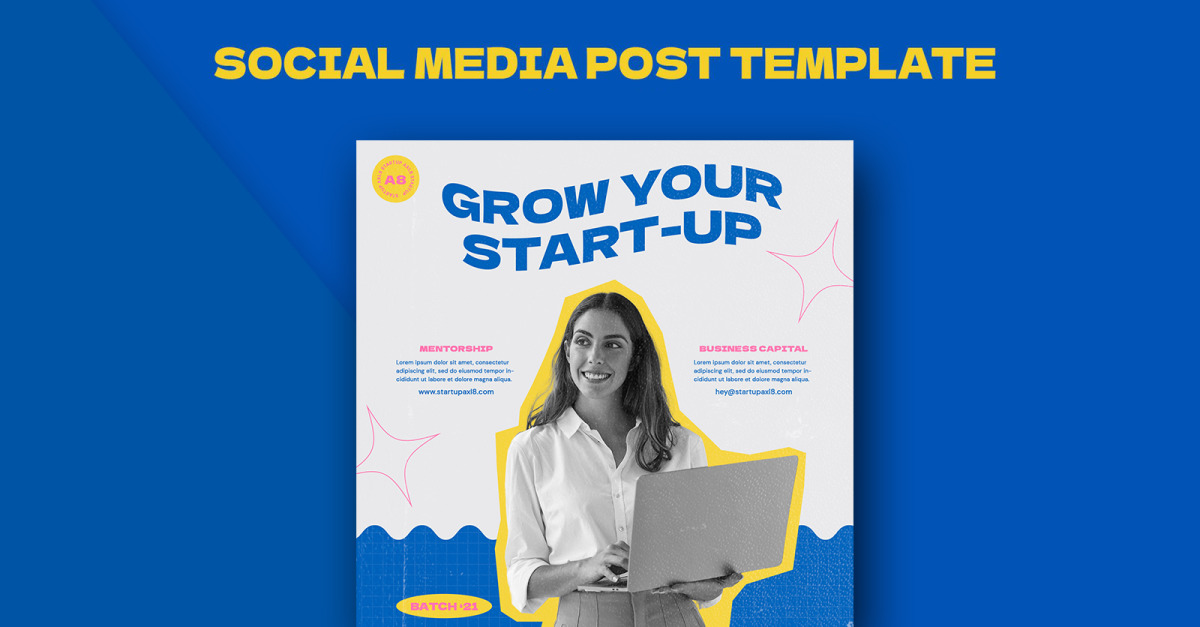 Grow Business Social Media Poster Template Templatemonster 
