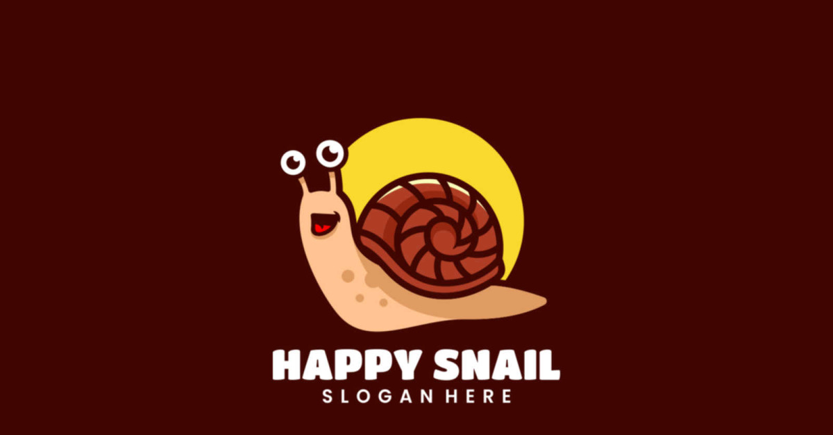 Logotipo de mascote caracol feliz #322565 - TemplateMonster